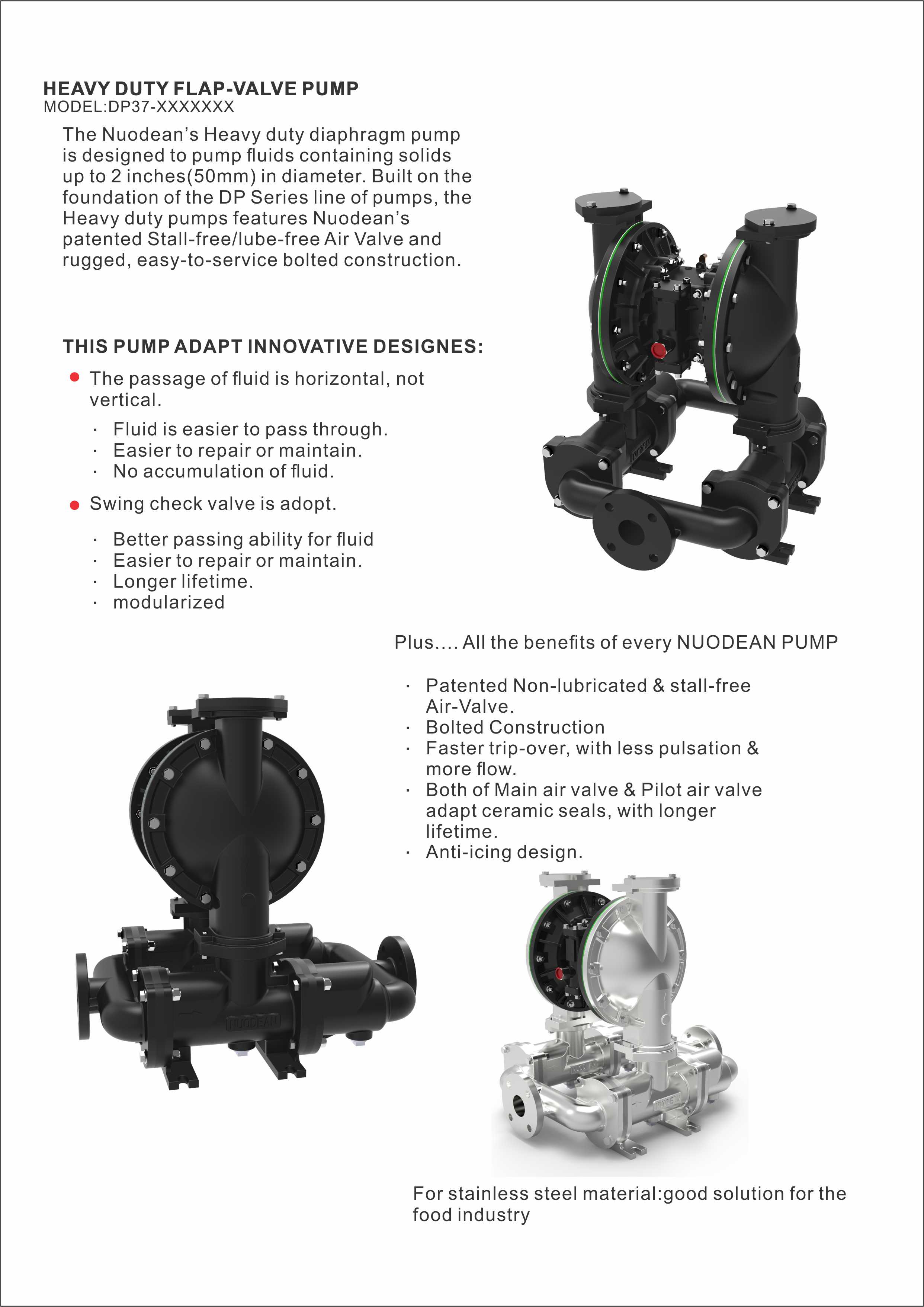 Heavy Duty Flap-valve Pump - QINGDAO NUODEAN PUMP CO., LTD